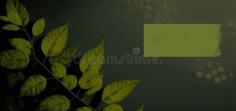Card or Banner in Green Leaf Design with Space for Your Text ...