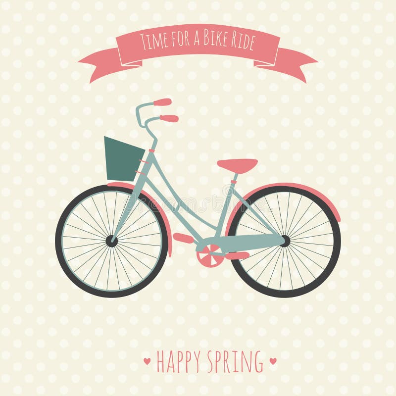 Card with Bike. Vector Illustration. Stock Vector - Illustration of ...