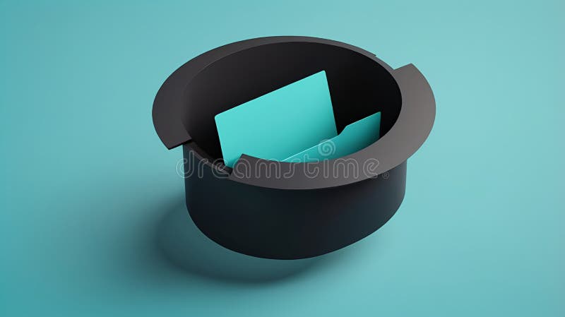 Card in Black Container stock illustration. Illustration of information ...