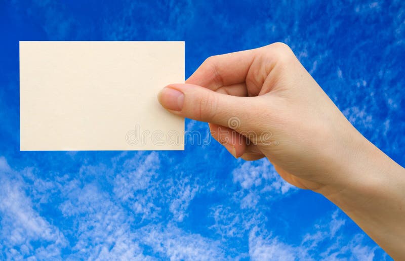Card blank stock photo. Image of person, message, hand - 12114468