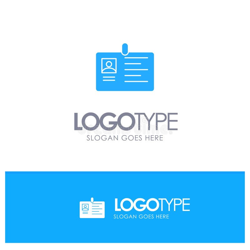 Card, Business, Corporate, Id, ID Card, Identity, Pass Blue Solid Logo ...