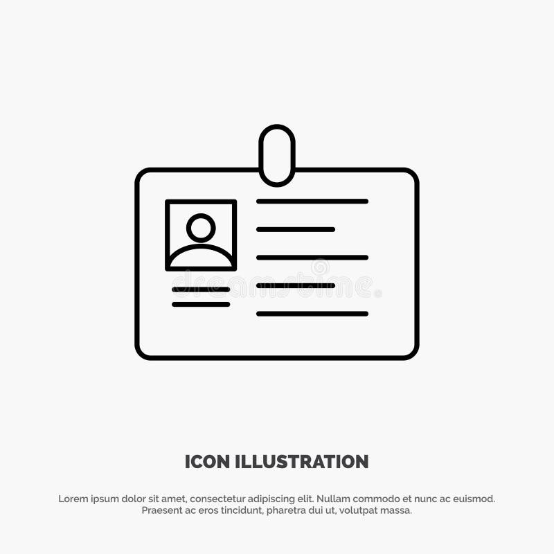 Card, Business, Corporate, Id, ID Card, Identity, Pass Line Icon Vector ...