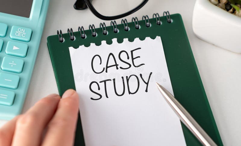 Card with Case Study Text on a White Background with Office Items. Business Concept. Stock Image ...