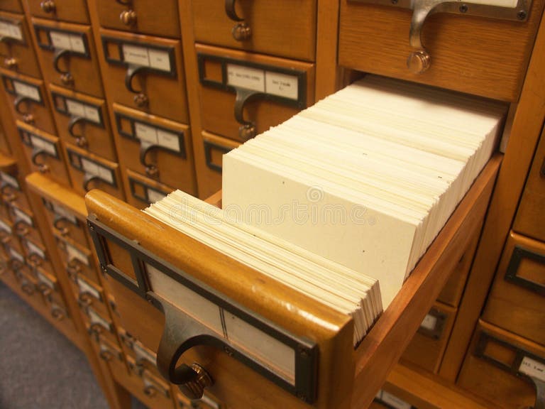 Card Catalogue - One Drawer Stock Image - Image of catalogue, index: 154009