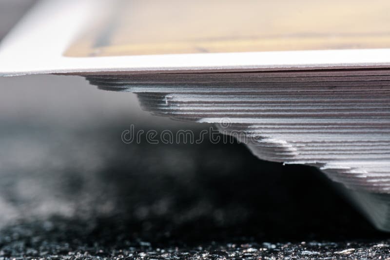 Card Collection: Side View of a Towering Stack of Cards Stock Image ...