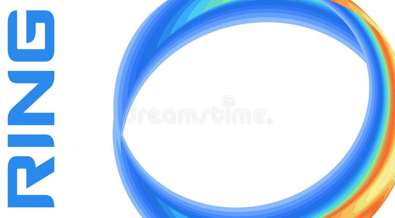 Card with Colorful Ring on White Background. Vector Graphics Stock ...