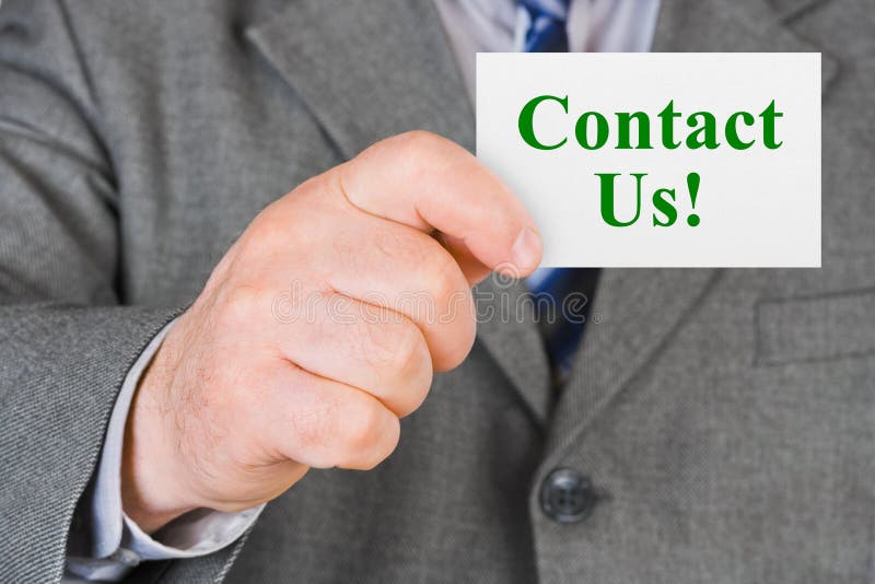 Doctor Touching CONTACT US Sign on Virtual Screen Stock Image - Image ...