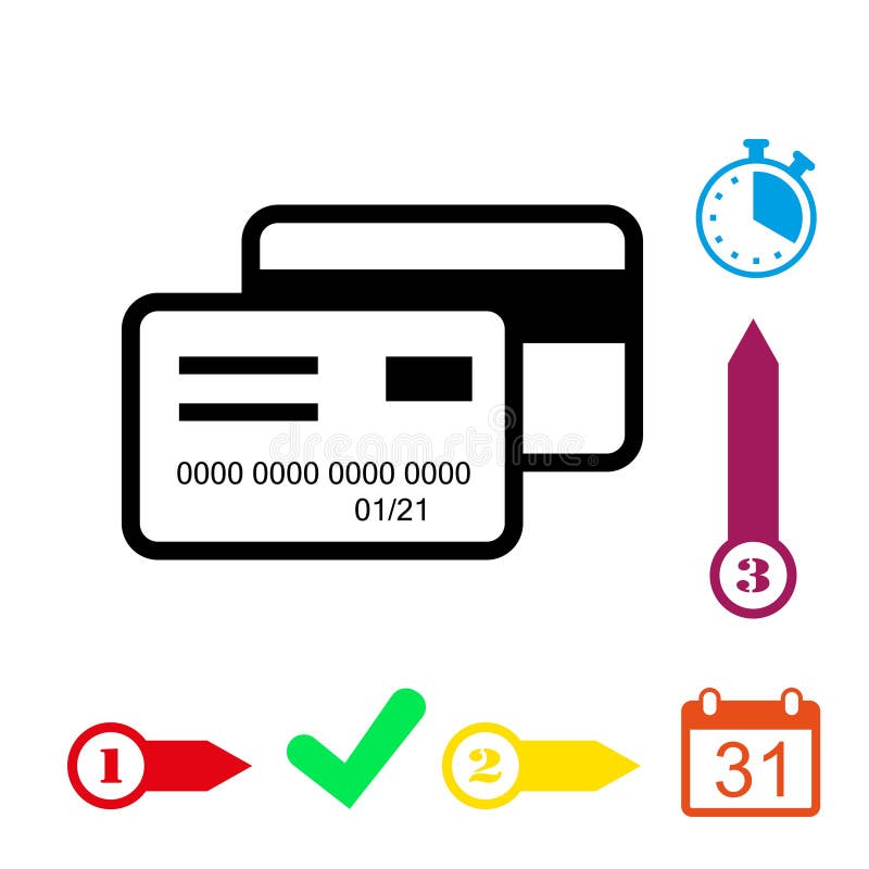 Card Credit Icon Stock Vector Illustration Flat Design Stock Vector ...