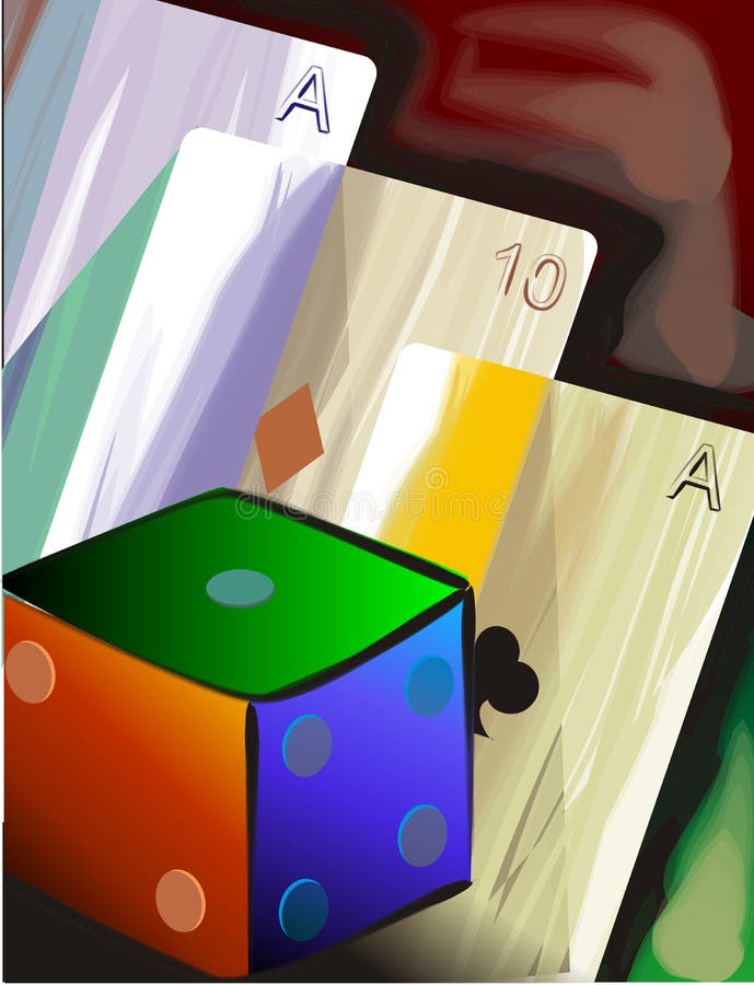 Card and cube stock illustration. Illustration of effect - 21939377