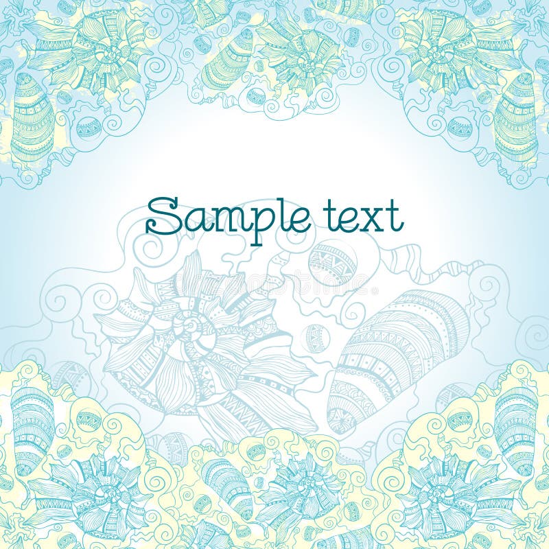 Card Design with Sea Shells Stock Vector - Illustration of animal ...