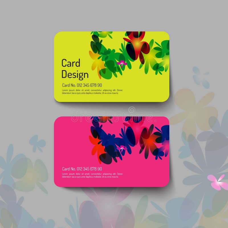 Card Design with Sweet Flower Concept Stock Vector - Illustration of ...