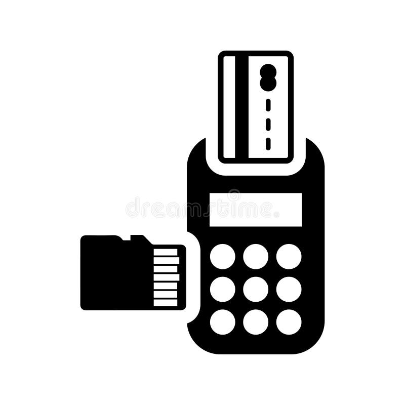 Card, Device, Disc Icon. Black Vector Graphics Stock Illustration ...