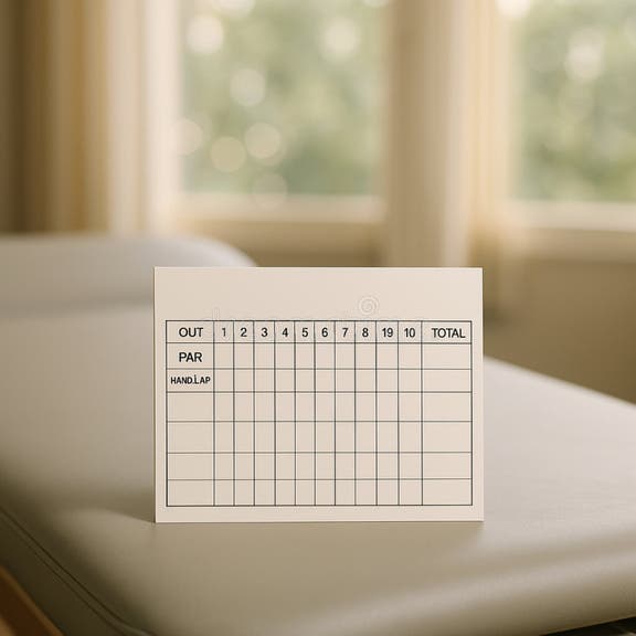 Blank Exam Table Template Mockup on Desk—school Testing Grid Chart ...