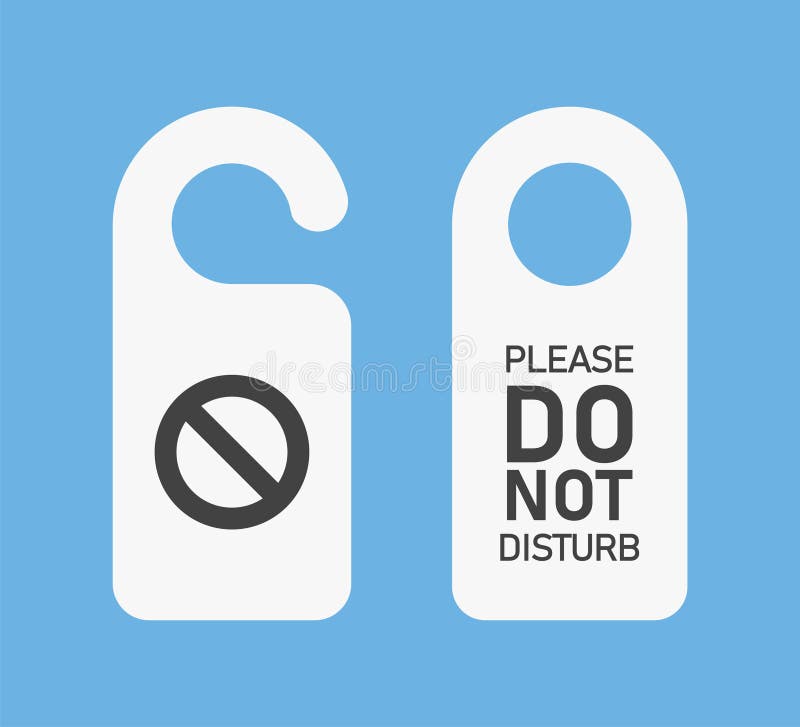 Card with Do Not Disturb. Hotel Icon Vector. Hotel Service Symbol Stock ...