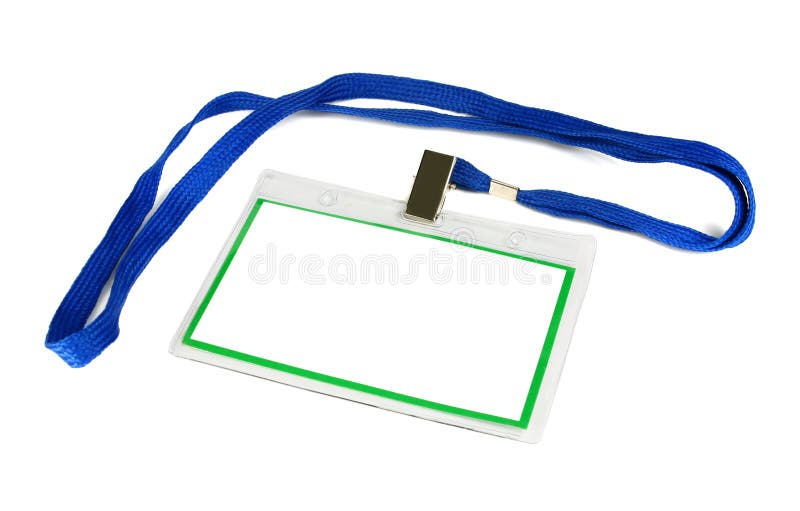 Card empty ID badge stock image. Image of office, blank - 16590059
