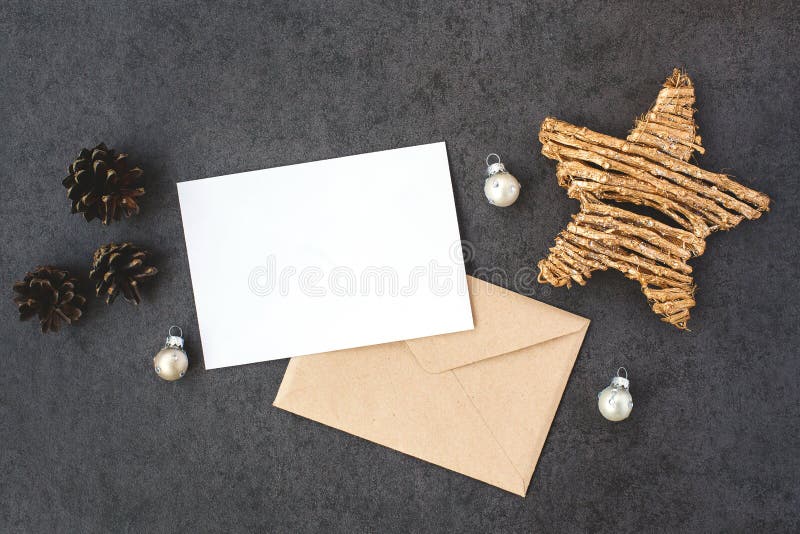 Card and Envelope with Star Stock Image - Image of decoration, concept ...