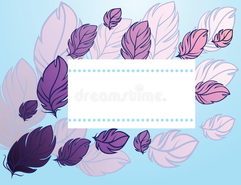 Card with feather stock vector. Illustration of decor - 21518560