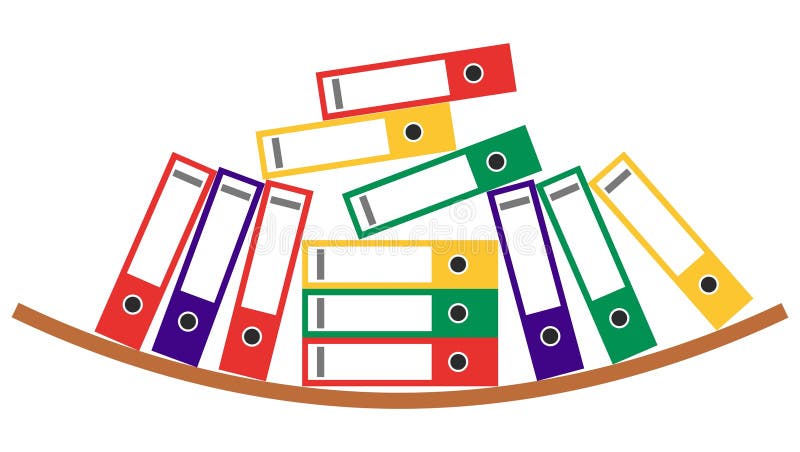 Card file on the shelf stock vector. Illustration of computer - 286045670