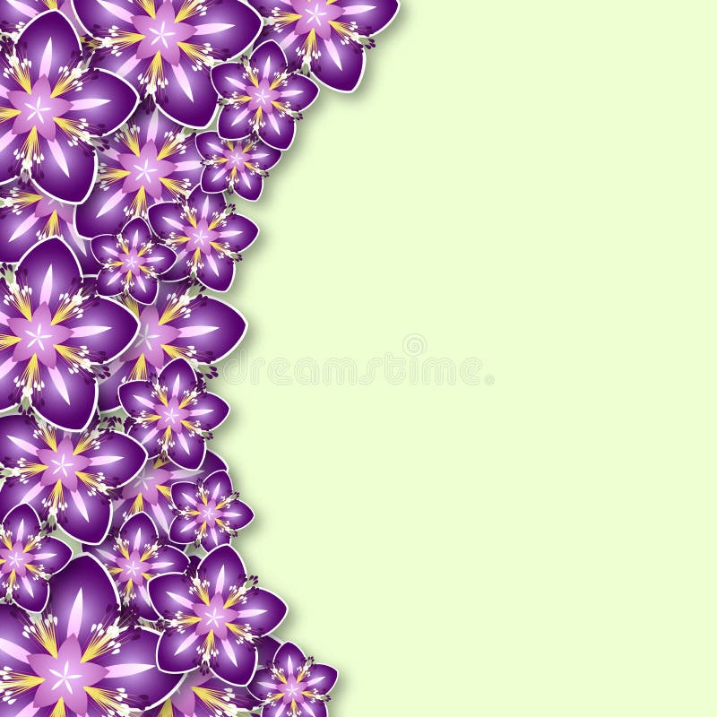 Card with Flowers, Background, Frame of Colorful Flowers Stock Vector ...