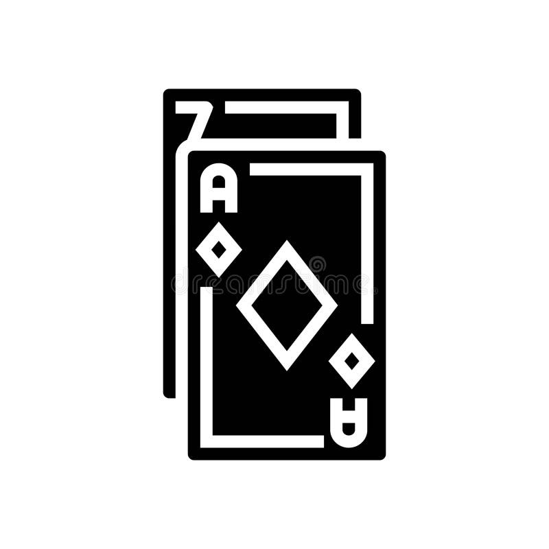 Card Game Board Table Glyph Icon Vector Illustration Stock Vector ...