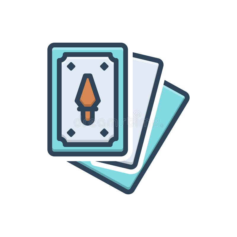Color Illustration Icon for Card Game, Card and Spades Stock Vector ...