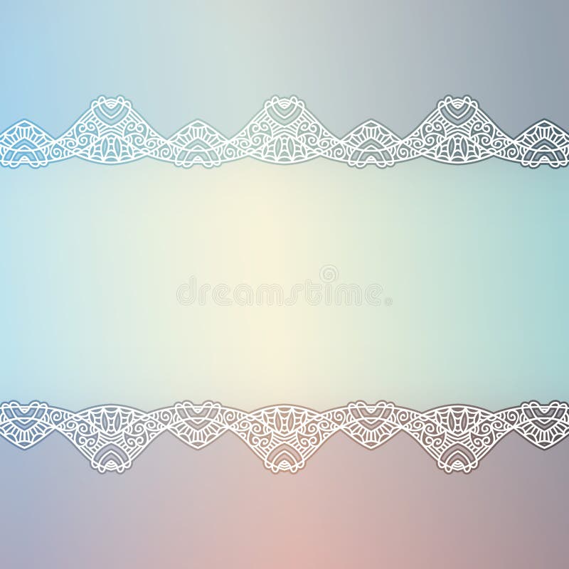 Card, Gradient Color Background with White Ornamental Line Decoration ...