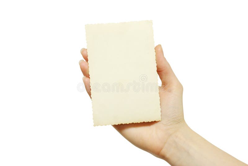 Card in hand stock image. Image of billboard, person - 16782085