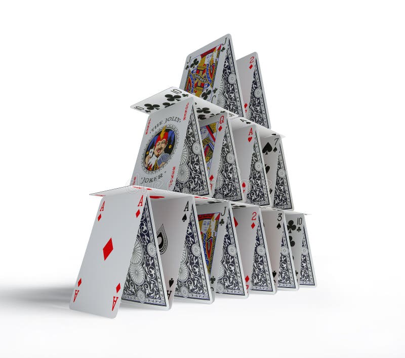 The card house stock illustration. Illustration of numbers - 2502471