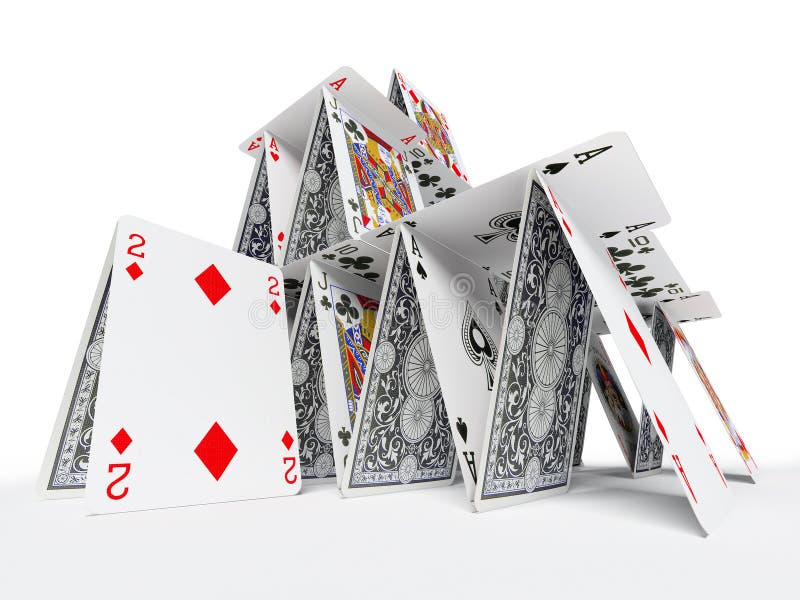 The card house stock illustration. Illustration of numbers - 2502471