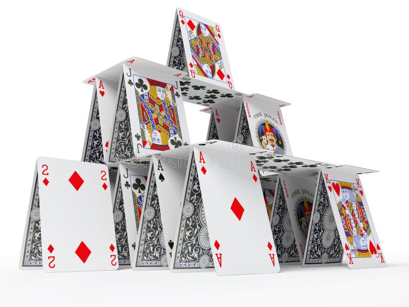 The card house stock illustration. Illustration of games - 2502484