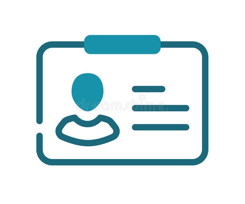 Card Id Identity Single Isolated Icon with Solid Line and Dash Style ...