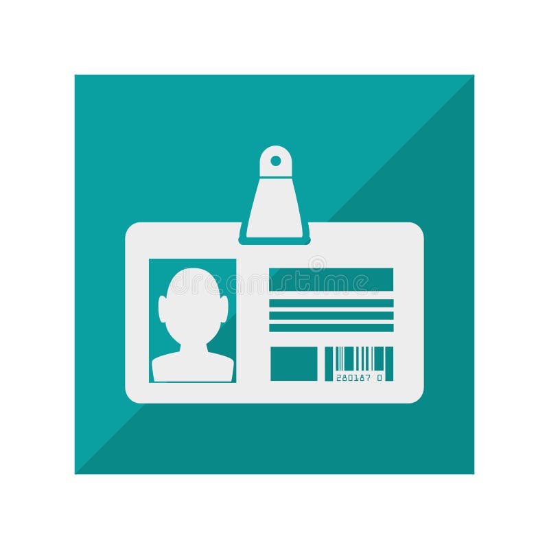 Card Identification Isolated Icon Stock Illustration - Illustration of ...