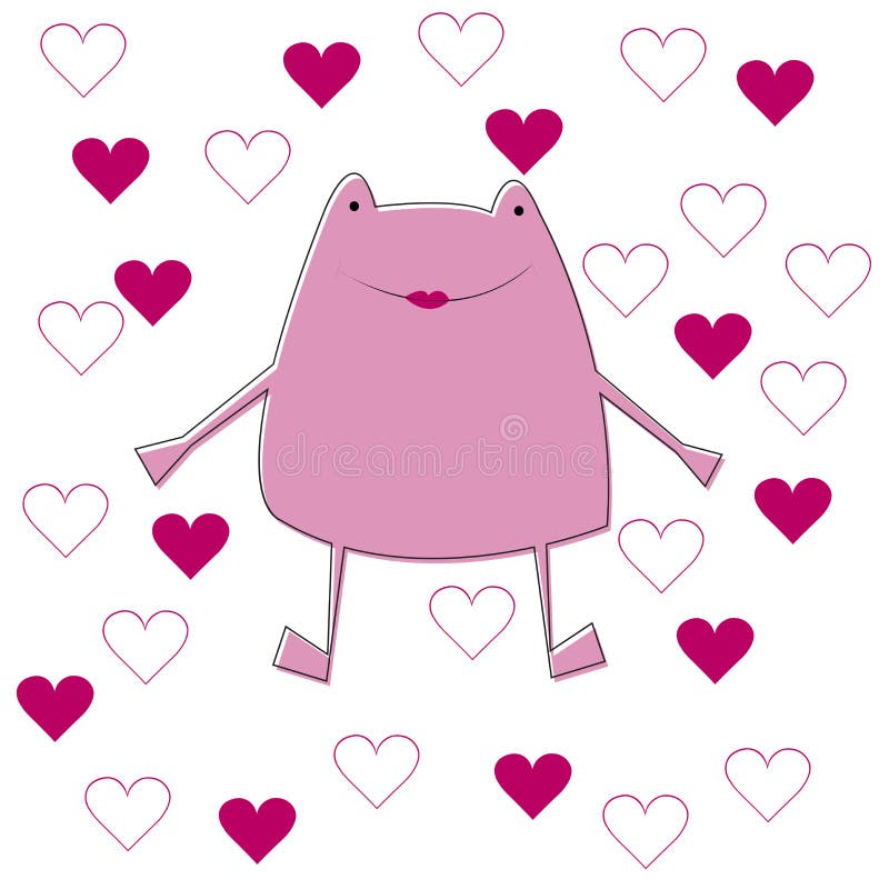 Pink frog cartoon vector stock vector. Illustration of pink - 42853469