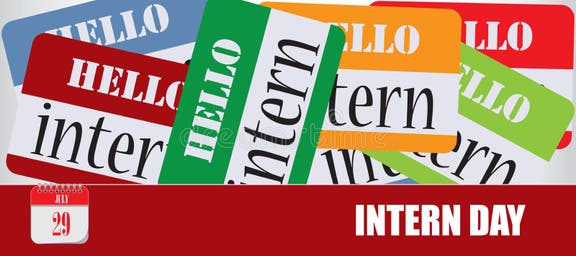 Card Intern Day stock vector. Illustration of interne - 227446048