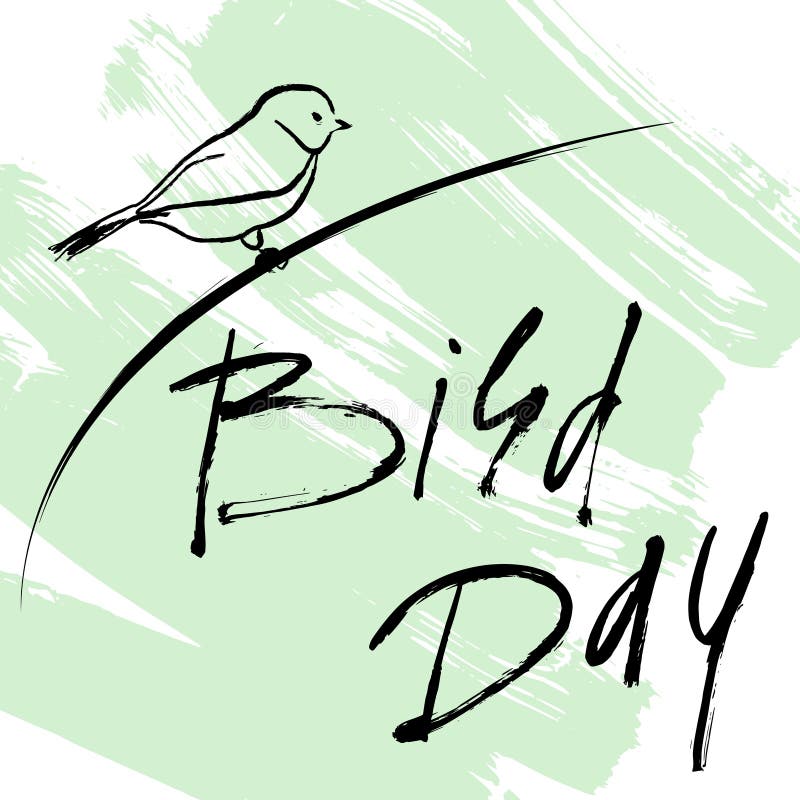 Card International Bird Day Stock Vector - Illustration of creative ...