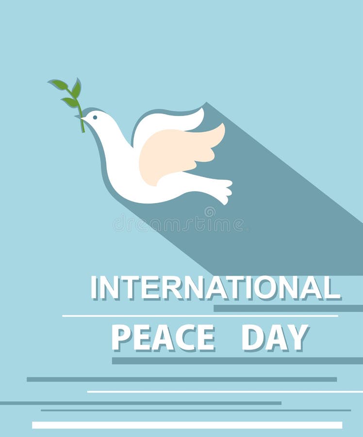 Card for International Peace Day Stock Vector - Illustration of bird ...