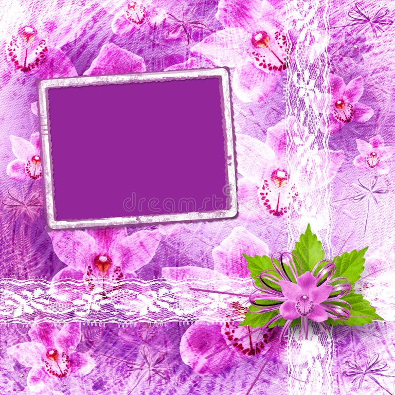 Card for Invitation with Bunch of Flower Stock Illustration ...