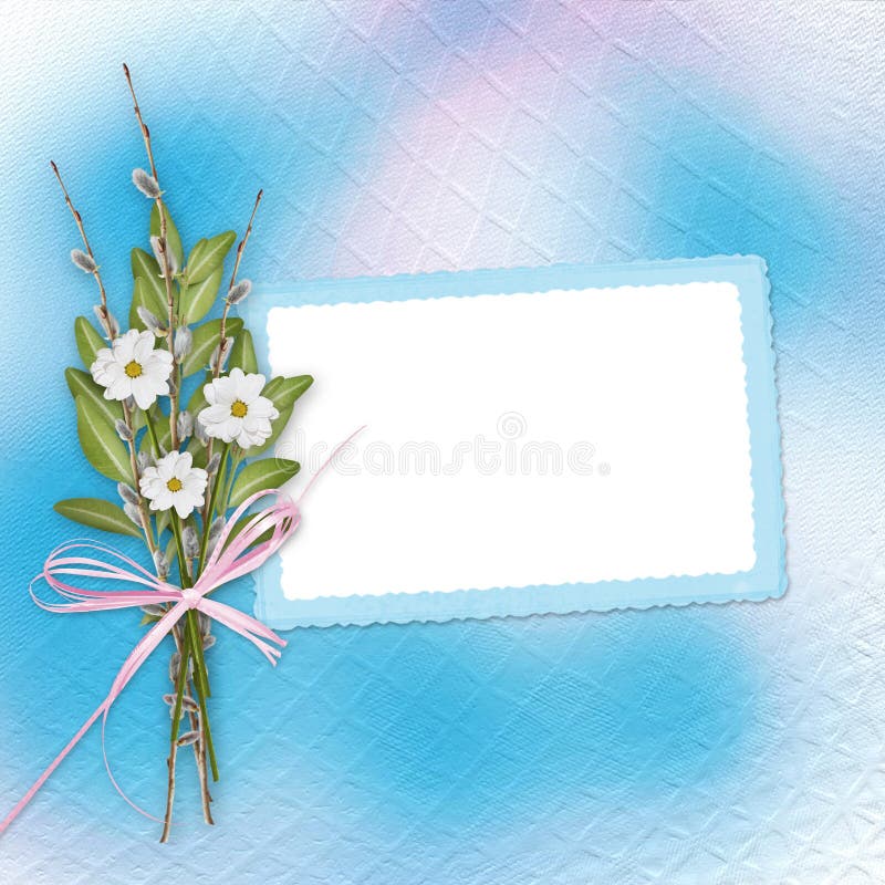 Card for Invitation with Bunch of Flowers Stock Illustration ...