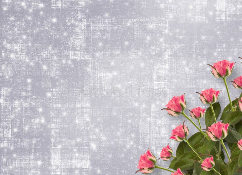 Card for Invitation with Bunch of Flowers Stock Illustration ...