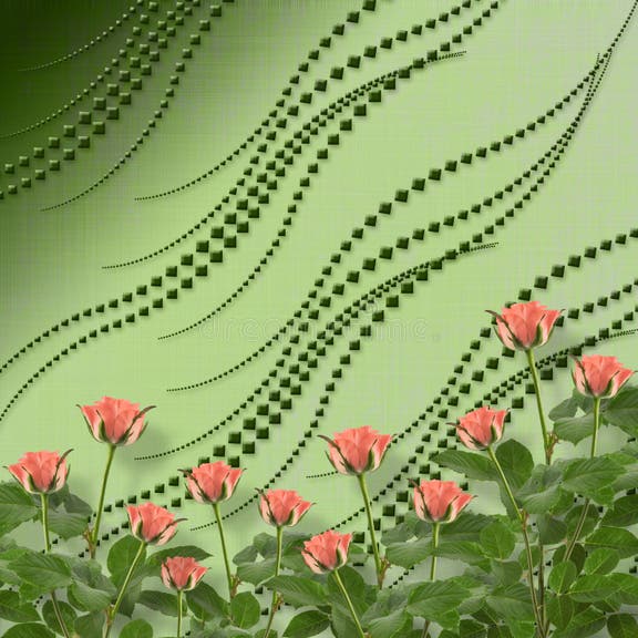 Card for Invitation with Bunch of Flowers Stock Illustration ...