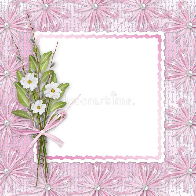 Card for Invitation with Bunch of Flowers Stock Illustration ...