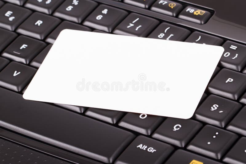 Card on Keyboard stock image. Image of button, computer - 34867433