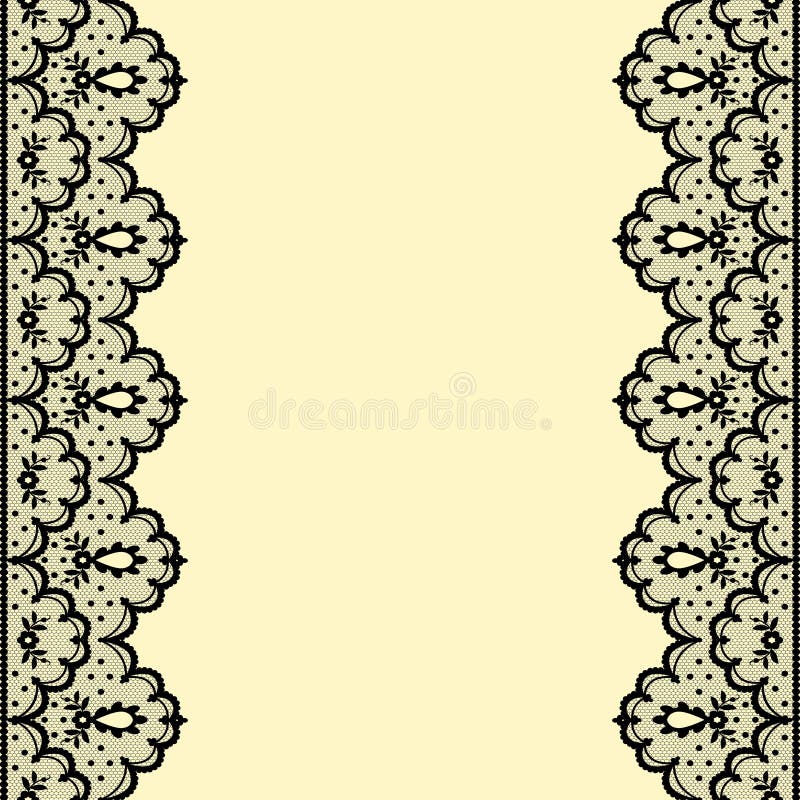 Card with lace borders stock vector. Illustration of floral - 150138287