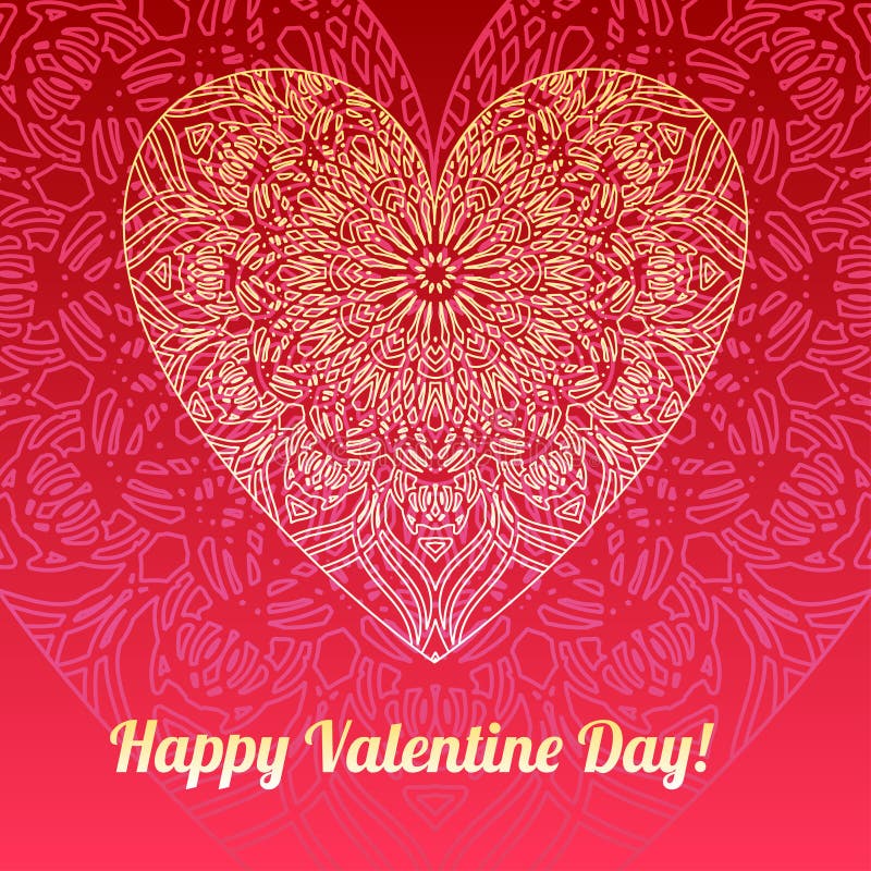 Card with lace heart stock vector. Illustration of grunge - 28656284