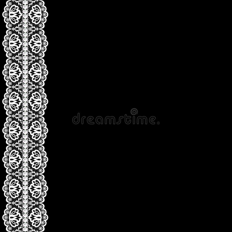 Card with lace ribbon stock vector. Illustration of design - 42158354