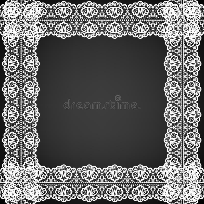Lace and Ribbon on Polka Dot Fabric Stock Vector - Illustration of ...