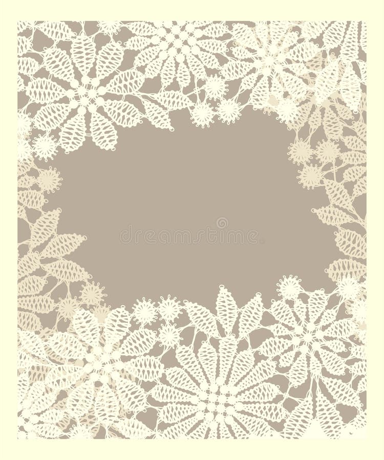 Square Lace Frame. stock vector. Illustration of fashioned - 70734294