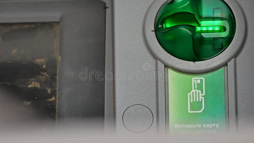 Card Light Flashing on ATM Machine Stock Image - Image of teller ...