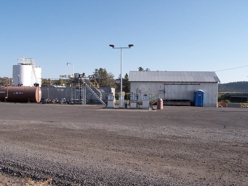 Card Lock Fueling Station in the Country Stock Image - Image of ladder ...