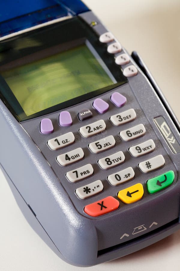 Debit Card Terminal Pinpad stock image. Image of card - 6527483
